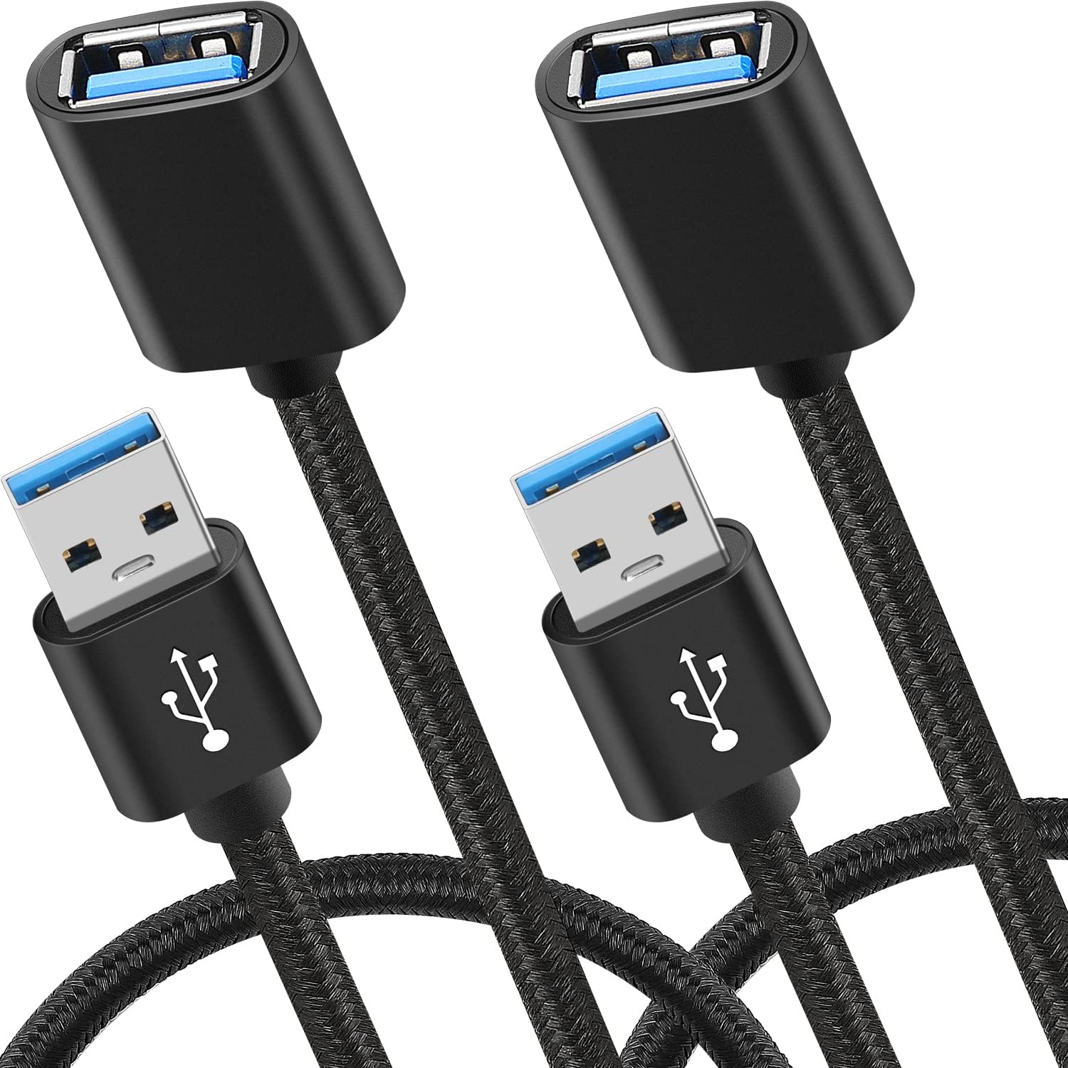 Amazon.com: UGREEN 2 Pack USB Extension Cable, (3 FT+ 3 FT) USB ...