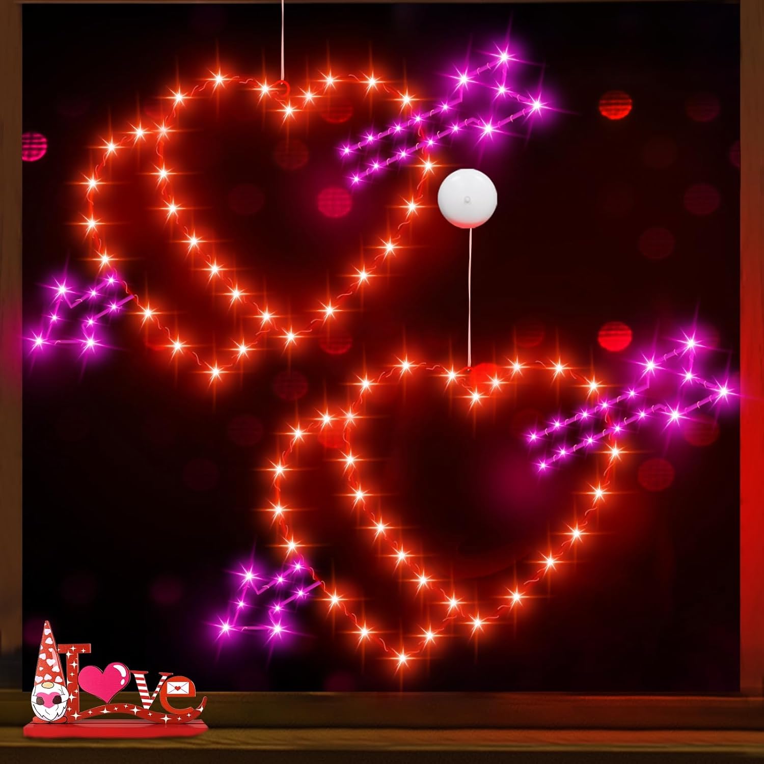 Amazon.com: [ Large Size & Dual Color 88LED ] 2 Pack 12 Inch Valentines ...