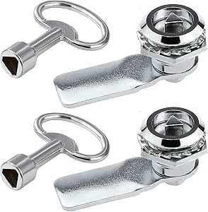 Litensh 2PCS Electric and Gas Meter Box Lock with Triangle Socket Key ...