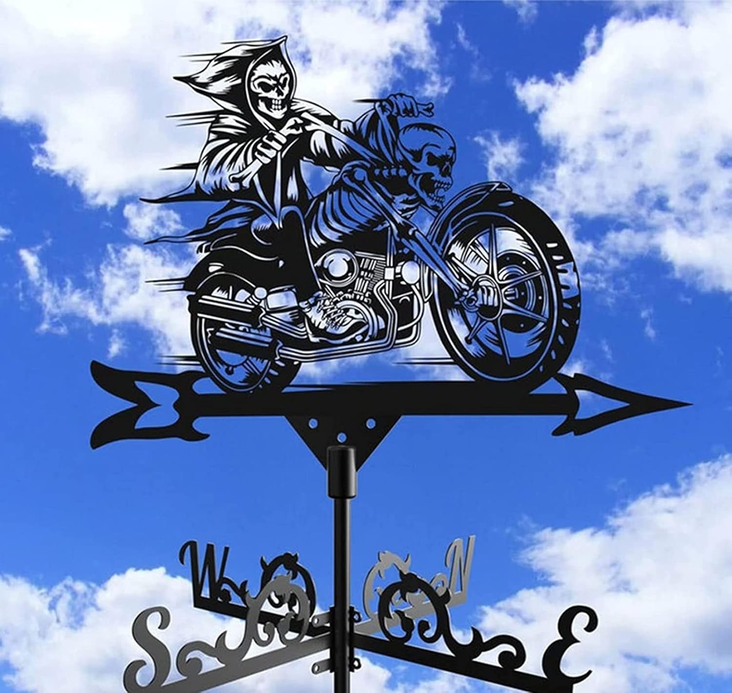 Amazon.com : Jayiaine Weather Vane, Cast Iron Wind Vane with Motorcycle ...