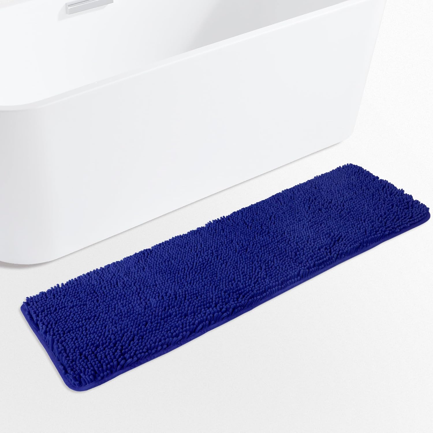 Amazon.com: Yeaban Royal Blue 47 x 17 Bathroom Rug – Thick Chenille ...
