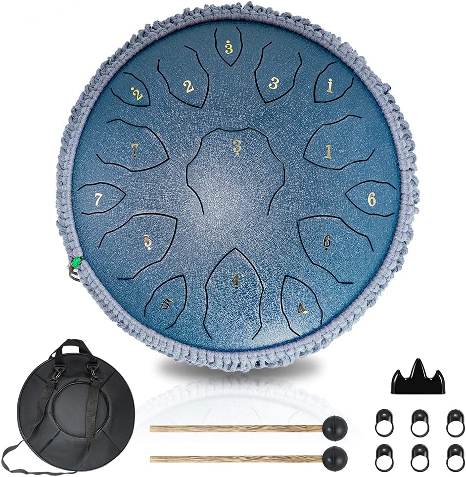 Steel Tongue Drums à 14 Pouces 15 Tons ,Tambour Handpan,Mini Instrument ...