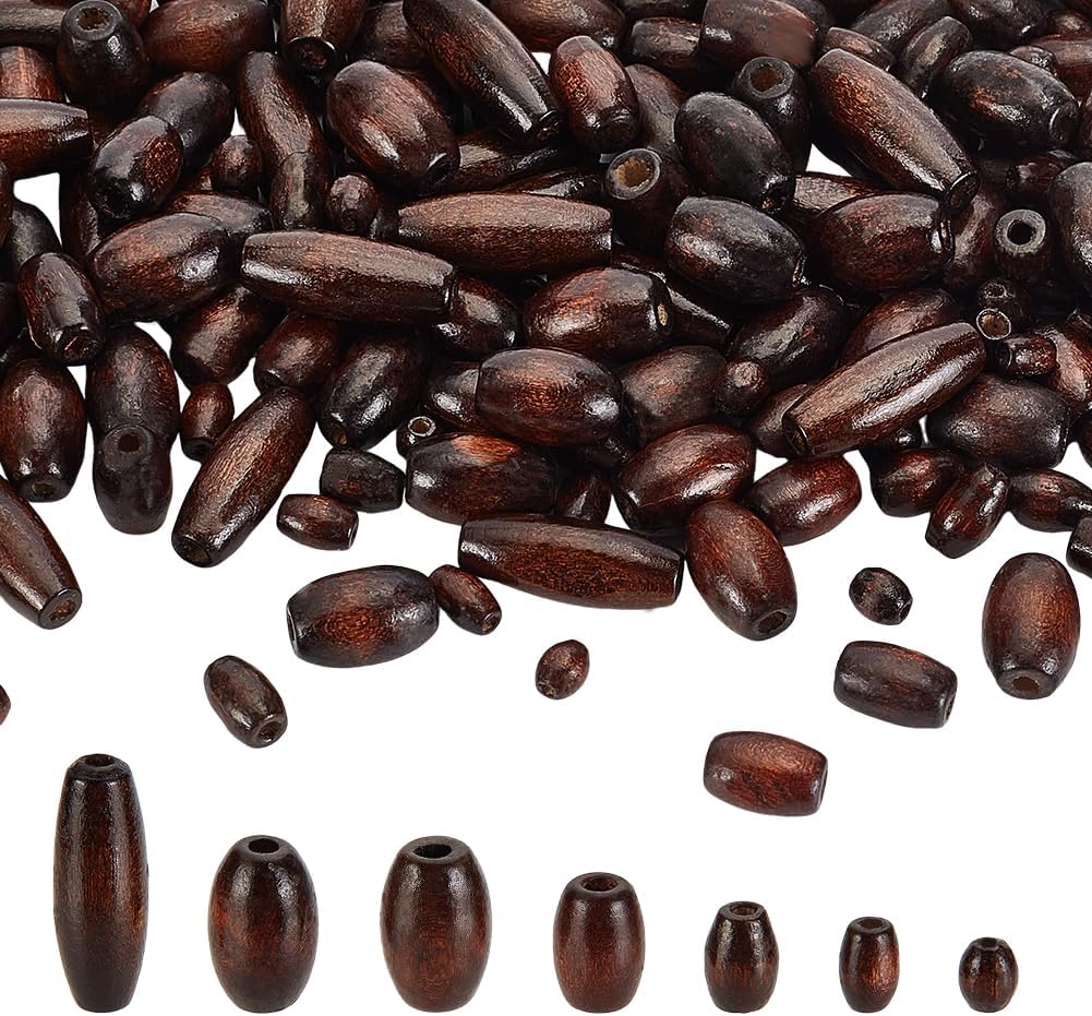 Amazon.com: EXCEART Olive Shape Wood Bead 100pcs 23x8mm Olive Shaped ...