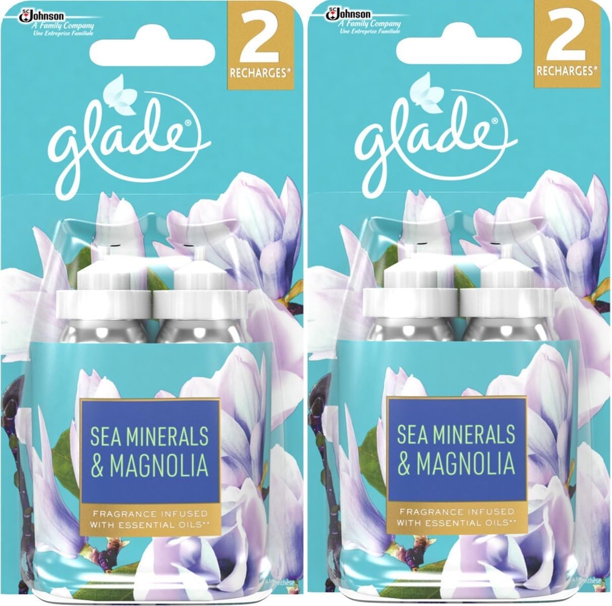 4 x Glade Sense and Spray Refill 18ml - Sea Minerals & Magnolia ...