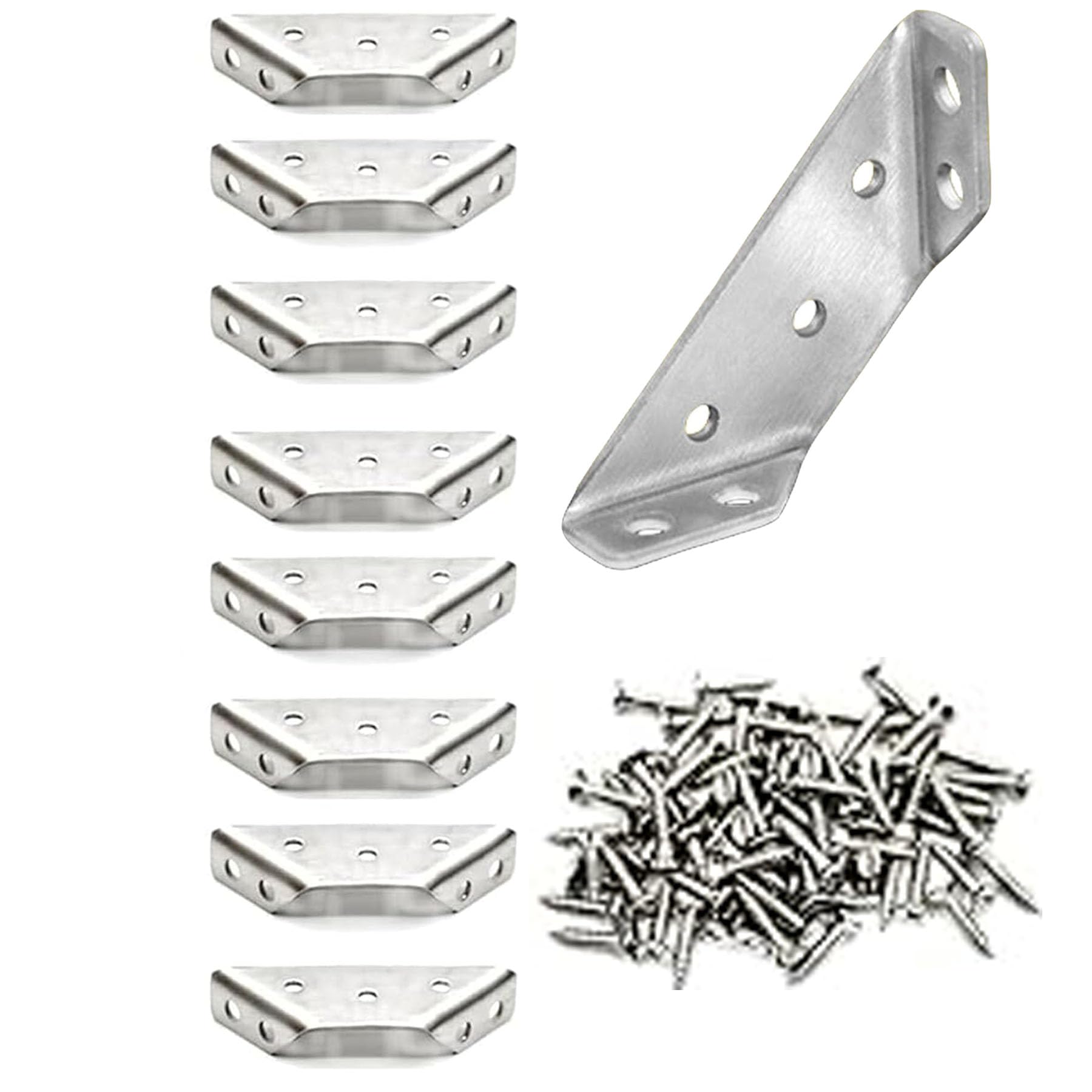 Universal Stainless Steel Furniture Corner Connector, with 32 PCS Nail ...