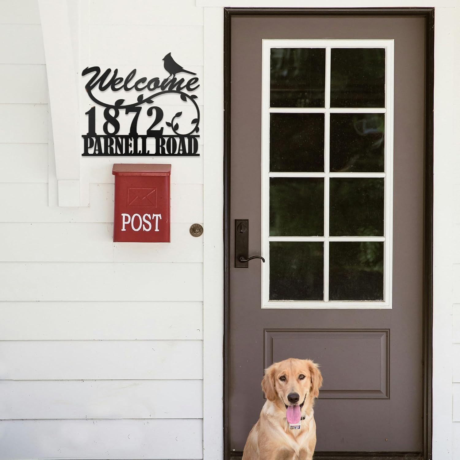 Amazon.com: Custom Metal House Street Number Sign, Personalized Home ...