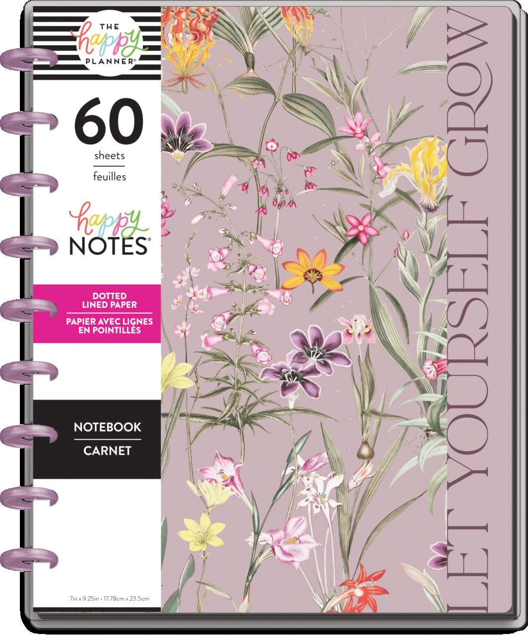 Happy Planner Classic Notebook 60/Sheet 7.25"X9"-Fresh Botanicals ...