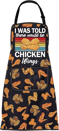 Amazon.com: BNQL I Was Told There Would Be Chicken Wings Apron Funny ...