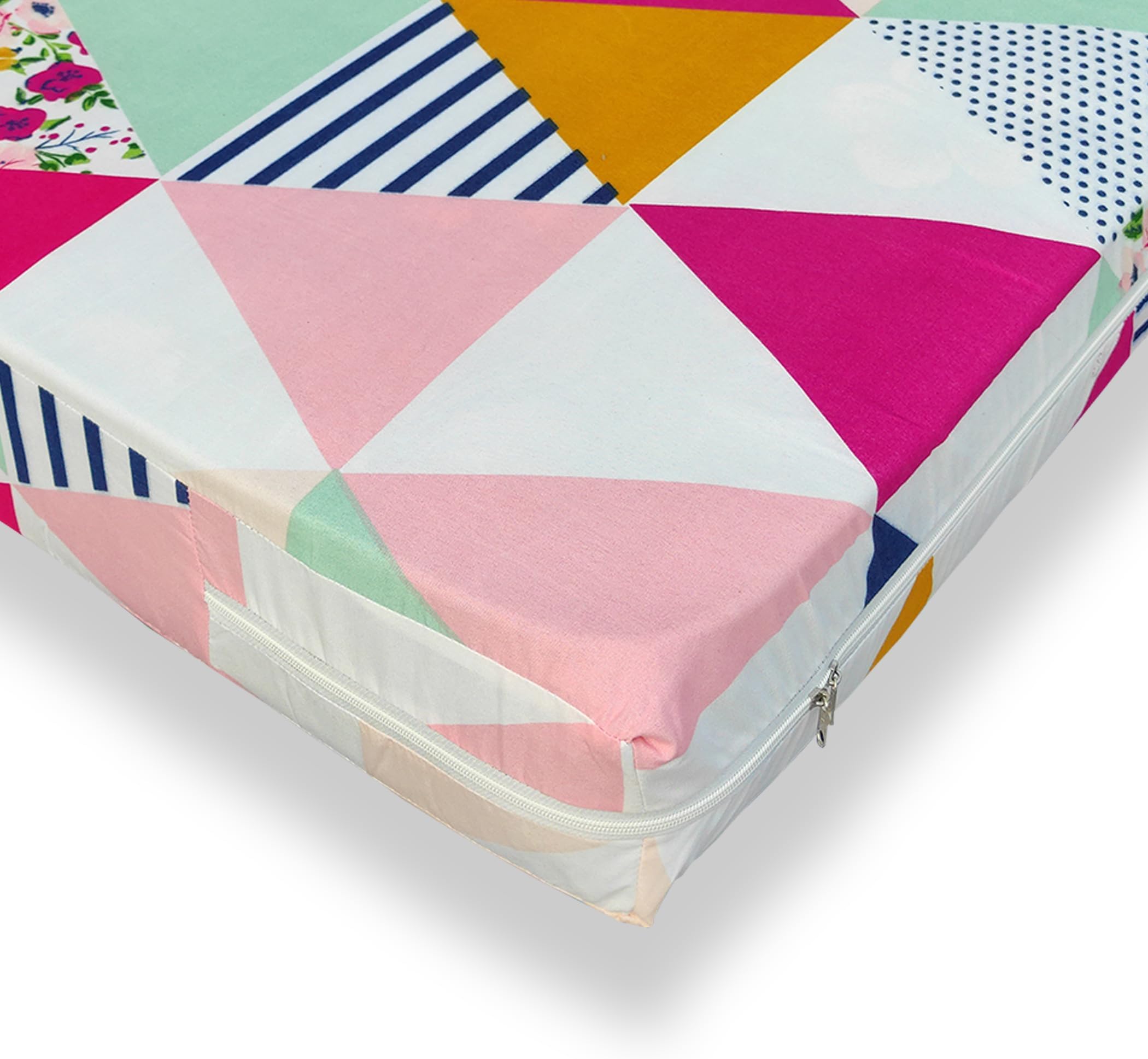 Buy WELLFIT Cotton Mattress Cover/Protector for Double Size Bed with ...