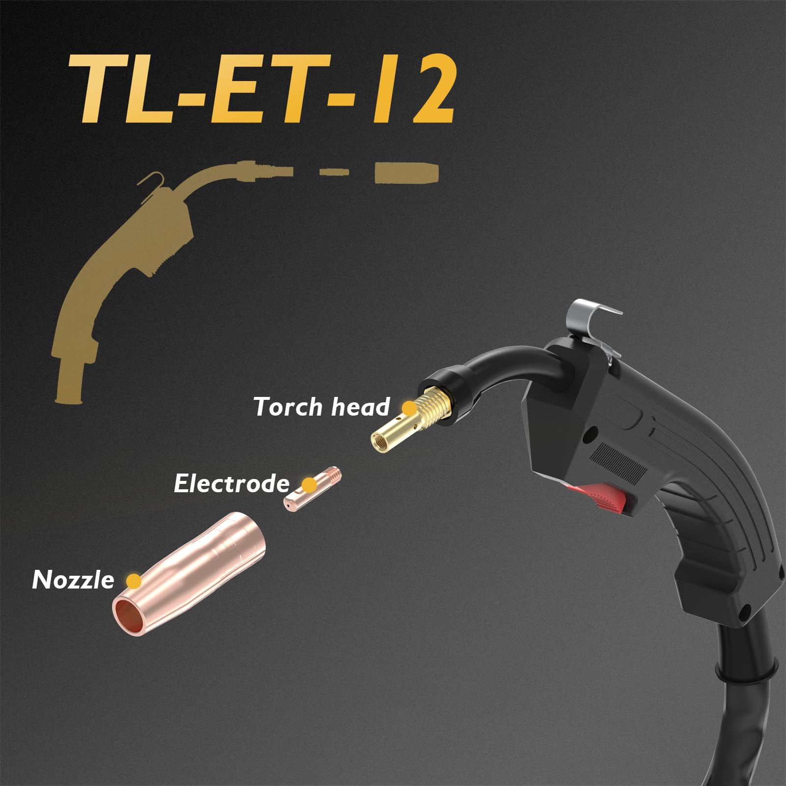 Snapklik.com : MIG Welder Gun 135AMP 8.2FT