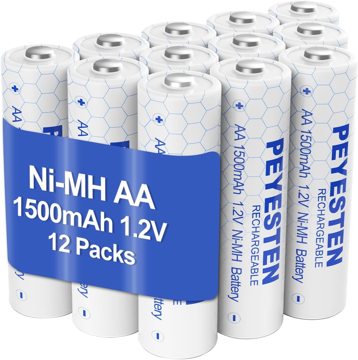 Amazon.com: DURNERGY Rechargeable AA Batteries 4 Pack, Double A Battery ...