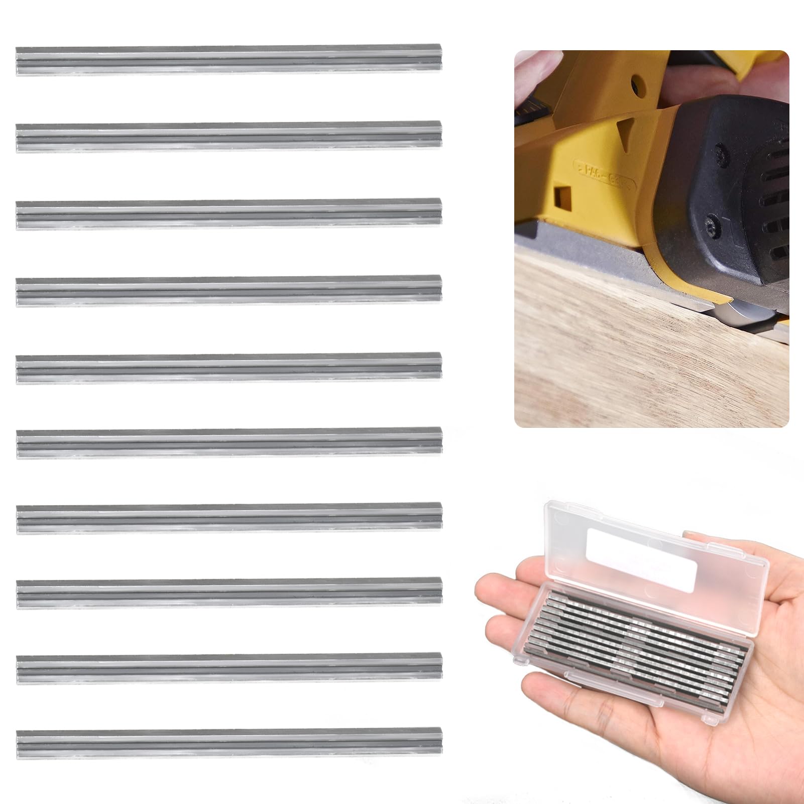 ihohi 0-82mm HSS Reversible Planer Blades, Electric Planer Knives with ...