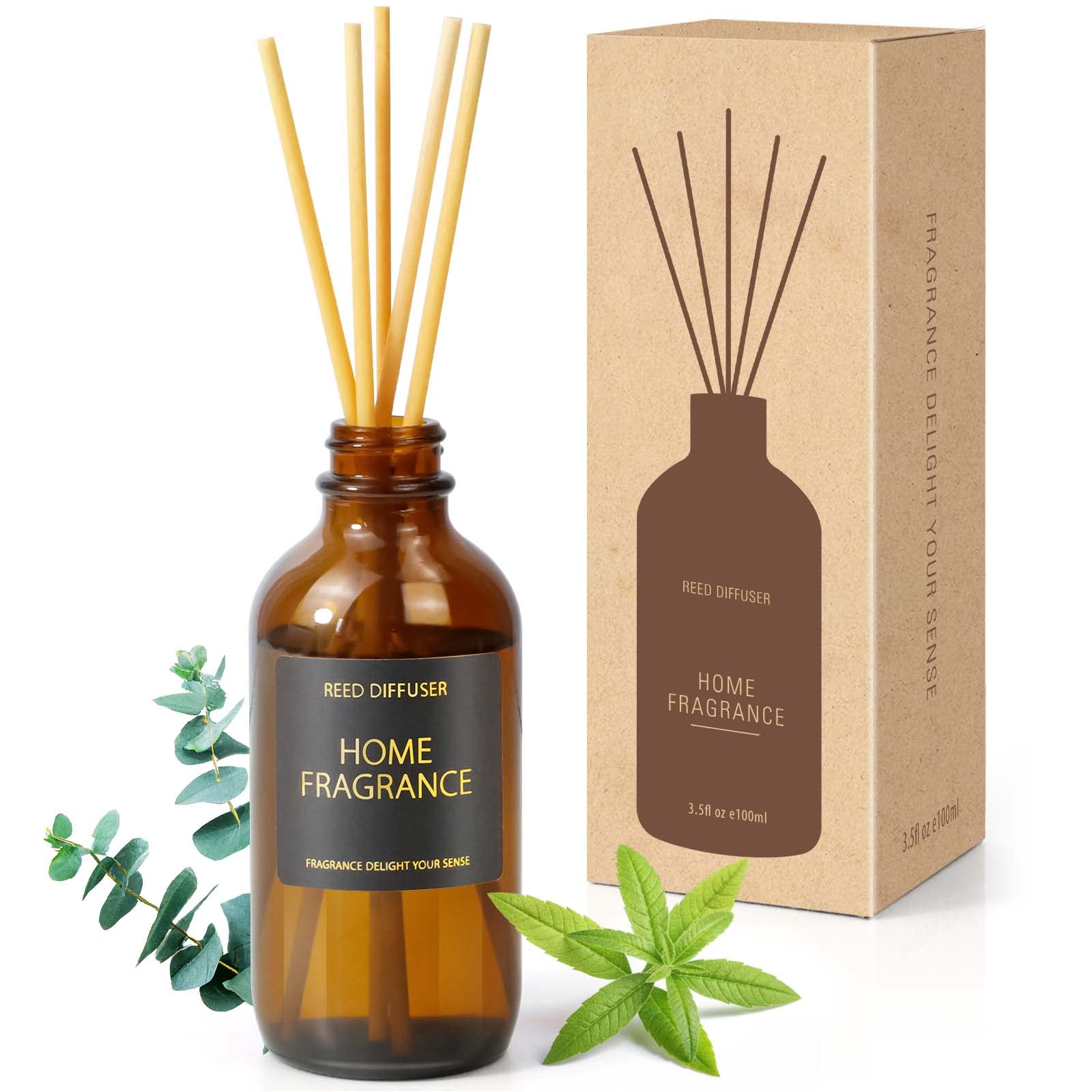 Reed Diffuser, Reed Diffuser for Home, Eucalyptus & Verbena Scent, Reed ...
