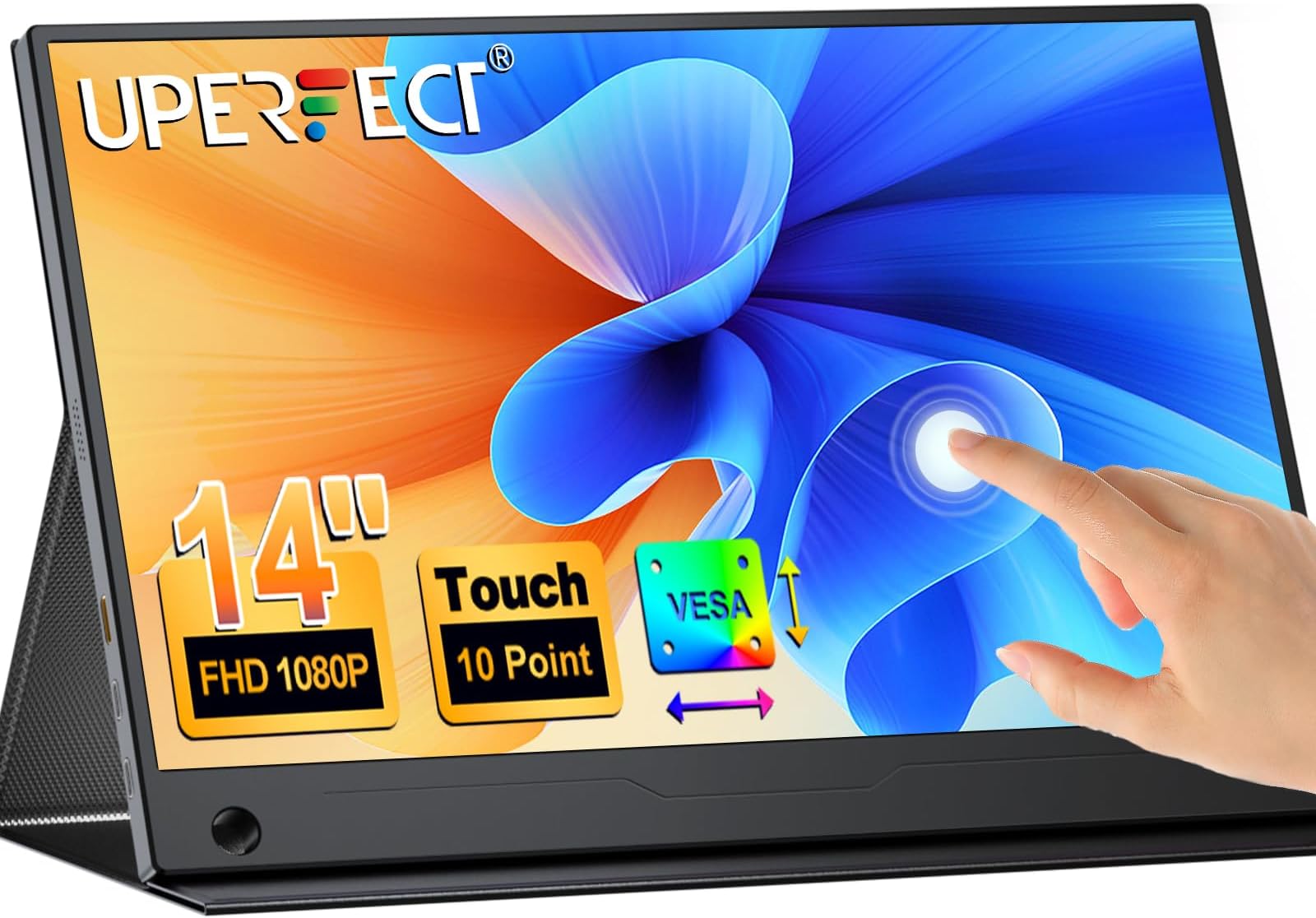 UPERFECT Monitor Portatile TouchScreen, 14 Pollici Portable Monitor con ...