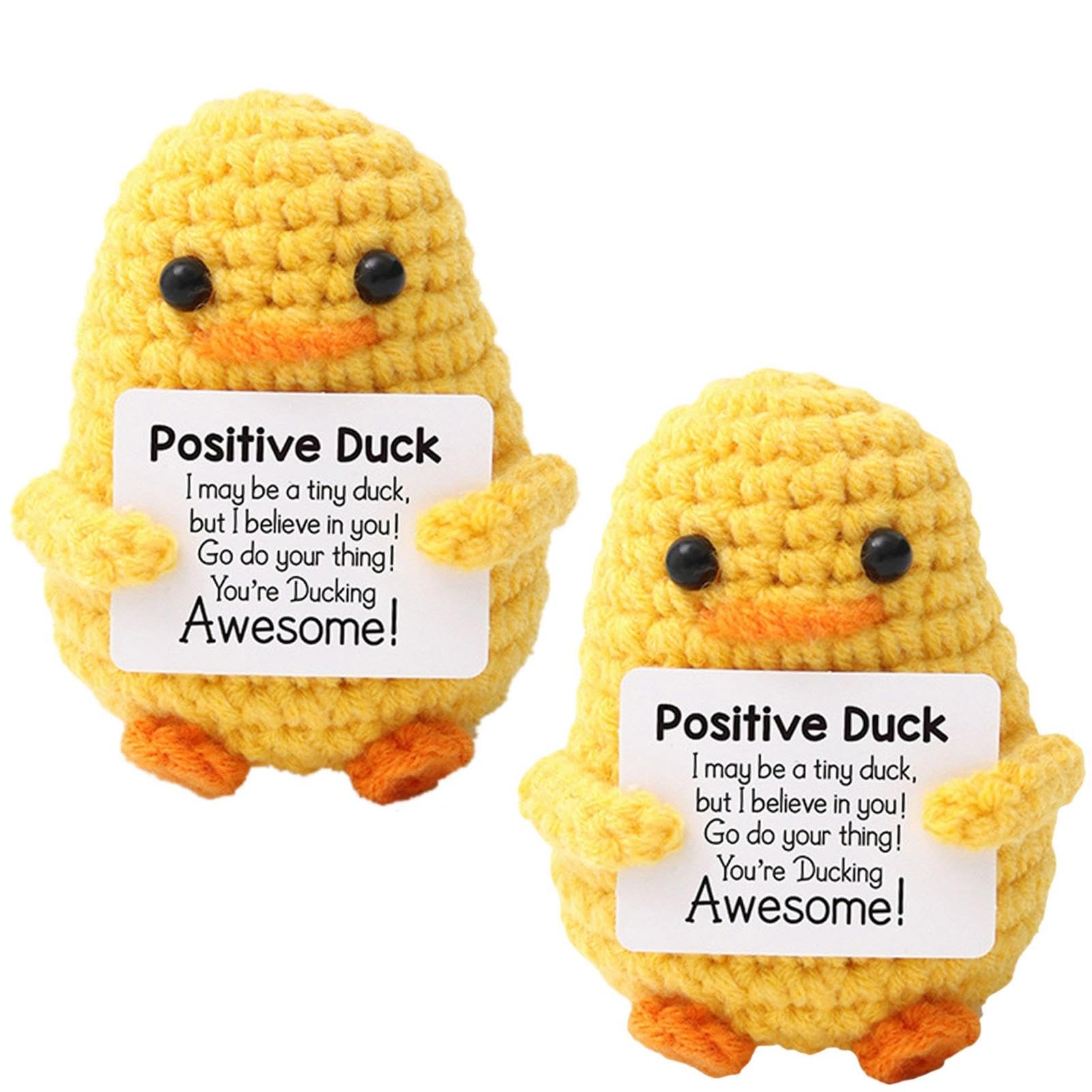 2Pcs Positive Duck Crochet, Funny Positive Duck, Positive Potatos Duck ...