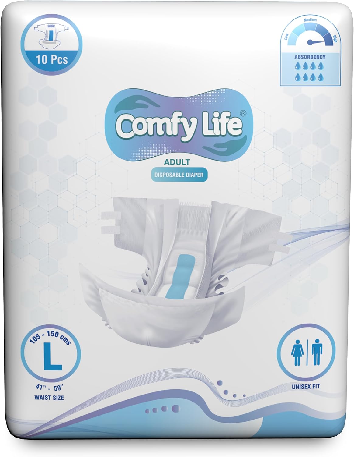 Comfy Life Slip-on Pads Adult Incontinence Diapers with Fixation Tapes ...