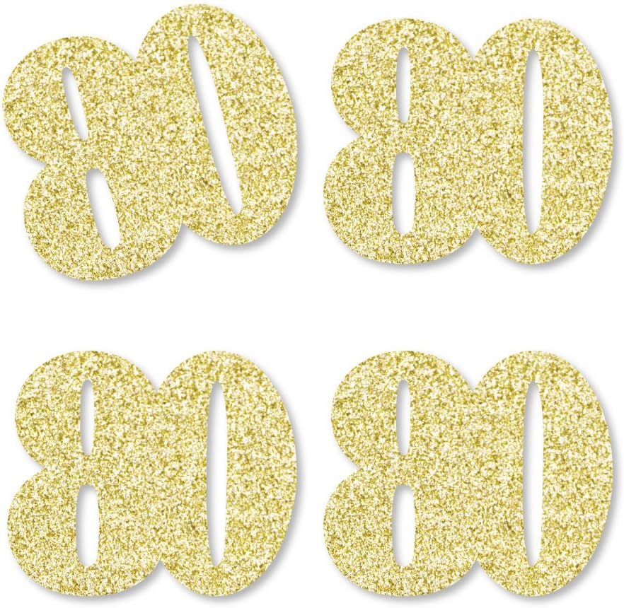 Amazon.com: Big Dot of Happiness Gold Glitter 80 - No-Mess Real Gold ...