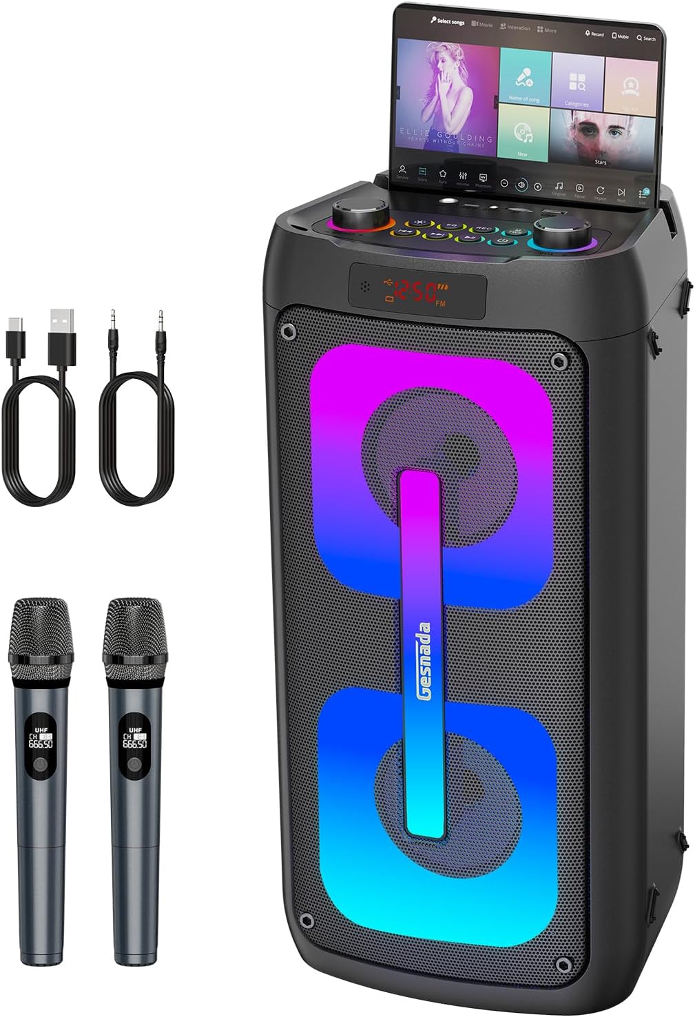 Amazon.com: Portable Bluetooth Speaker 100W Big Powerful Wireless ...