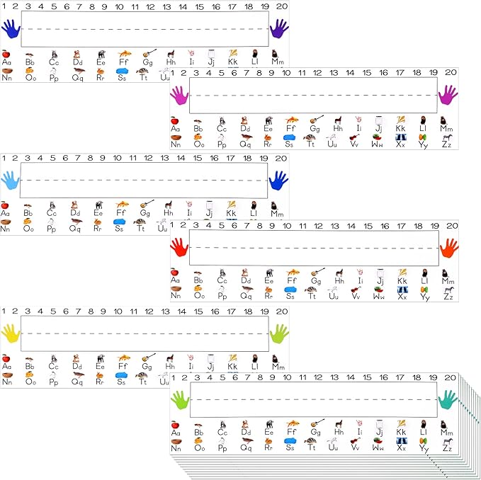 Amazon.com: 60 Pcs Animal Number Line Students Name Plates Classroom ...