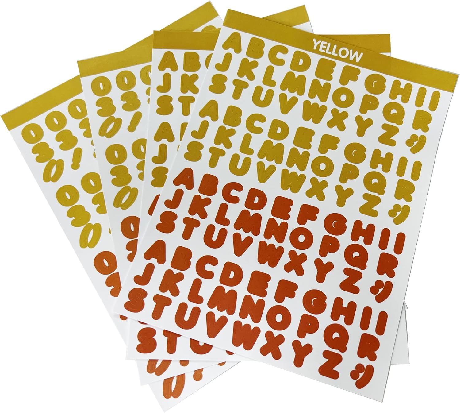 4 Sheets Self Adhesive Vinyl Letters Stickers, Alphabet Number Stickers ...