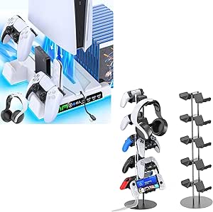 Amazon.com: PS5/ PS5 Slim Stand for Disc & Digital Console & Controller ...