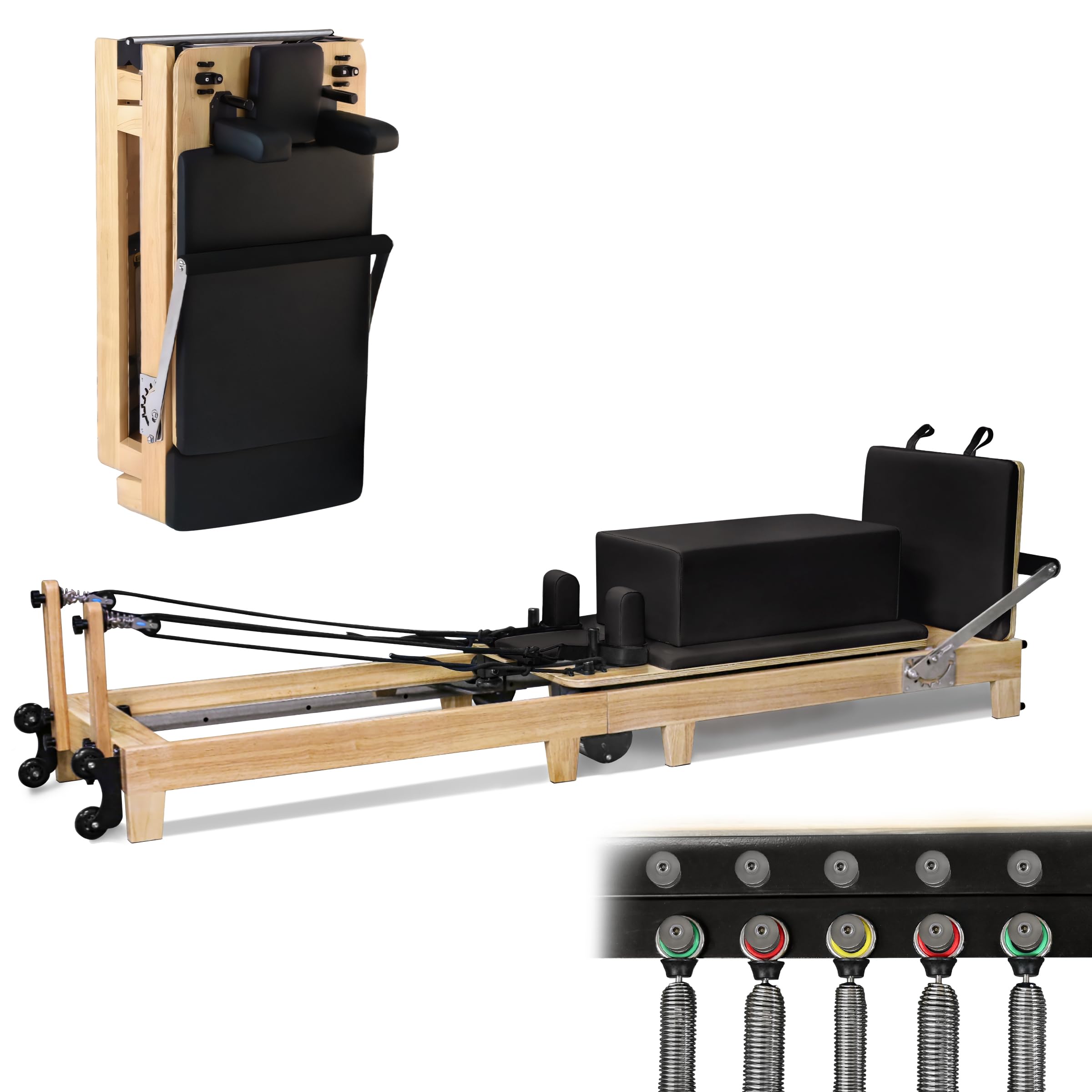 Amazon.com : Foldable Pilates Reformer & Equipment for Home use One ...