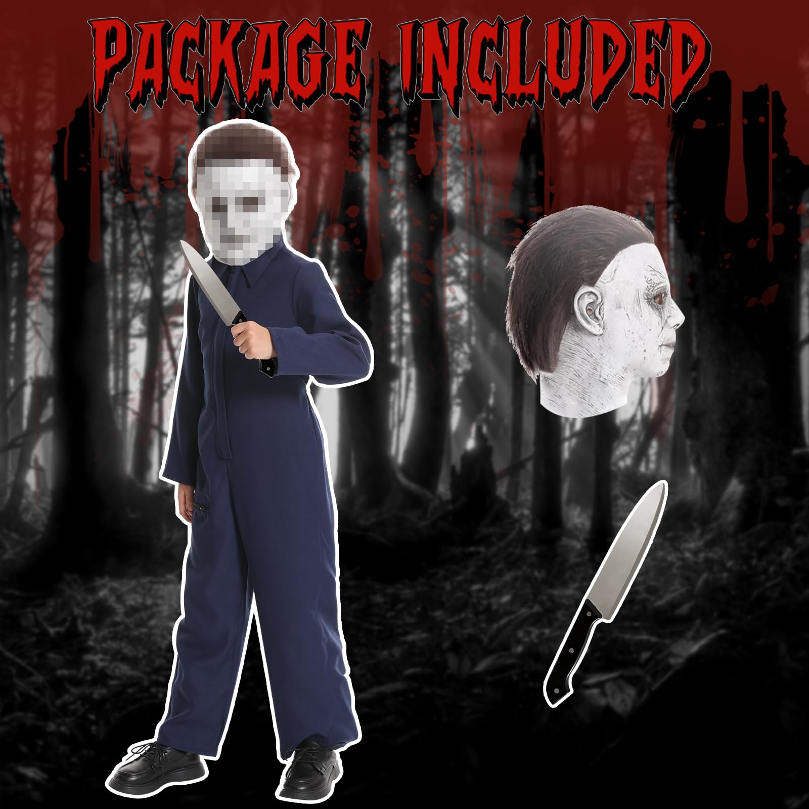 Snapklik.com : Kids Michael Costume Props Set, Jumpsuit