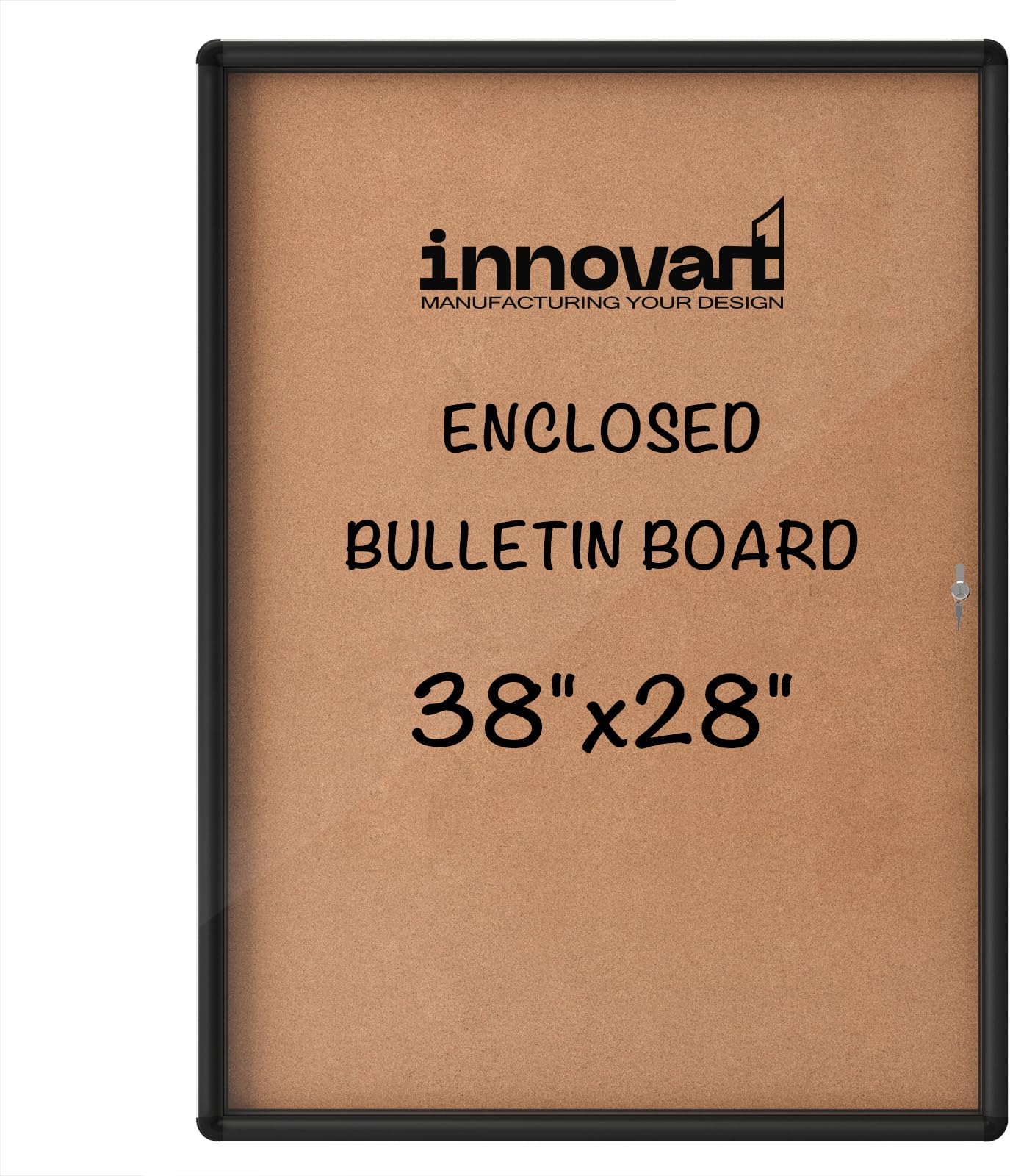 Amazon.com : INNOVART Enclosed Bulletin Board 38”x28”, Lockable ...