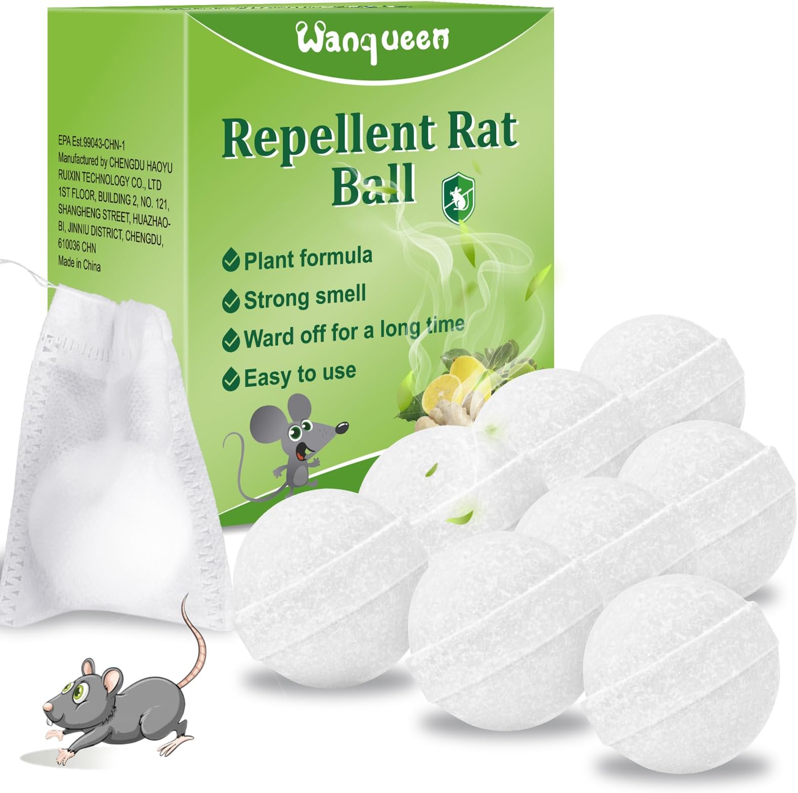 Amazon.com: 8 Packs Repellent Rat Ball Mouse Repellent, Peppermint Oil ...