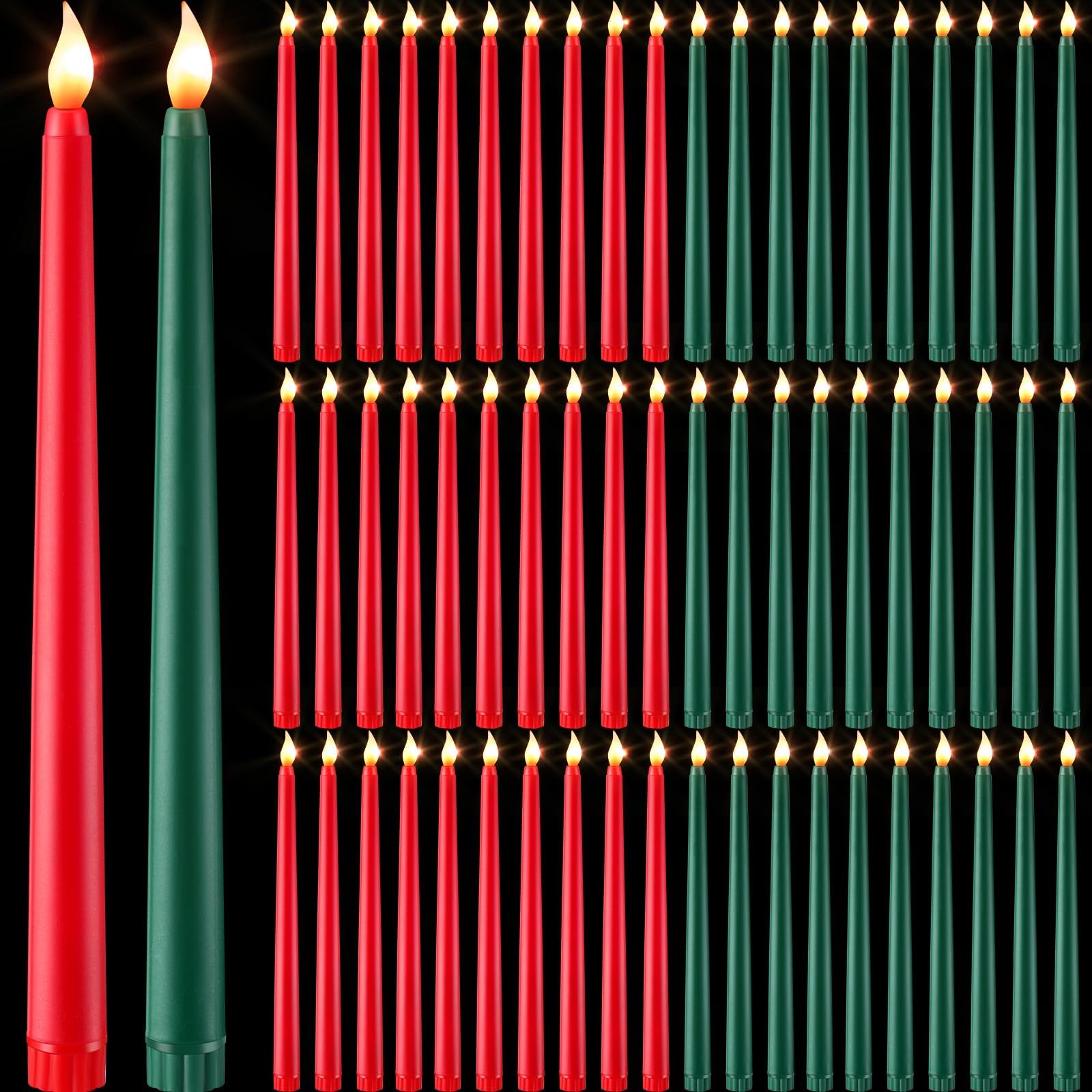 Amazon.com: Retisee 60 Pcs Flameless LED Taper Candles Bulk Battery ...