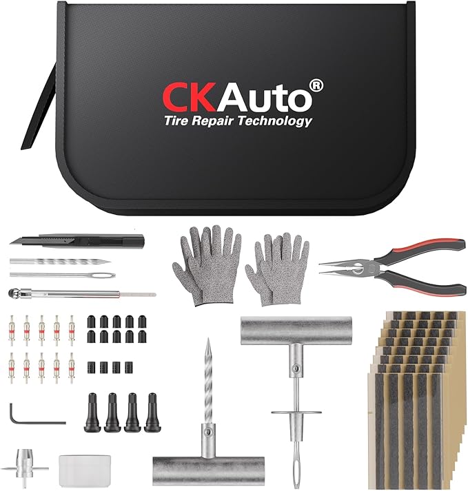 Amazon.com: CKAuto Tire Plug Repair Kit 80 PCS - Heavy Duty ...