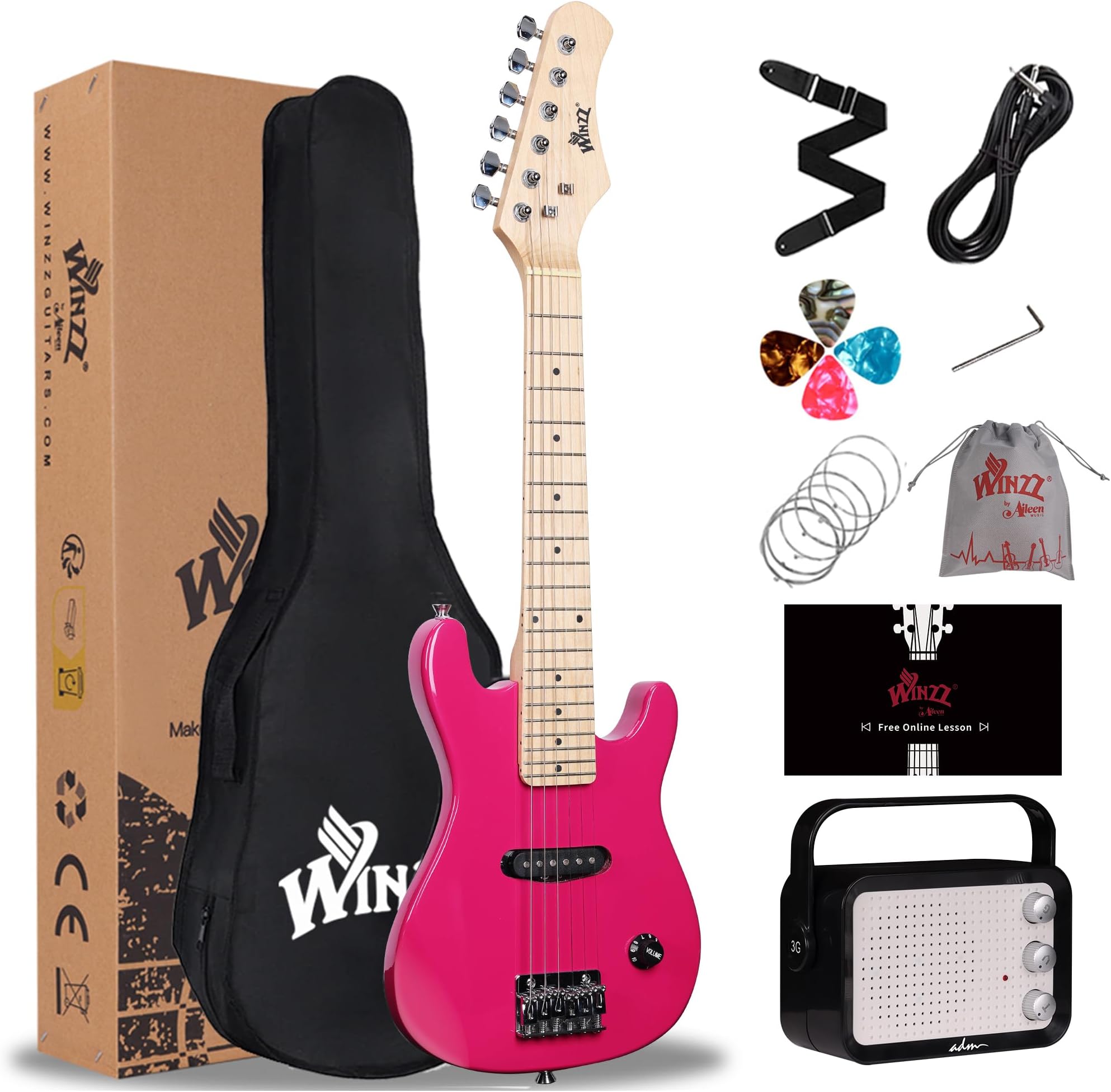 Amazon.com: Limited Edition Hello Kitty Stratocaster with Gig Bag ...
