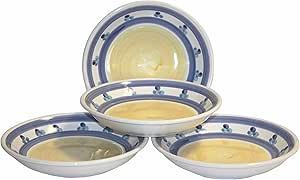 Amazon.com | Caleca Zafferano 4 piece soup plate set: Dinnerware Sets ...