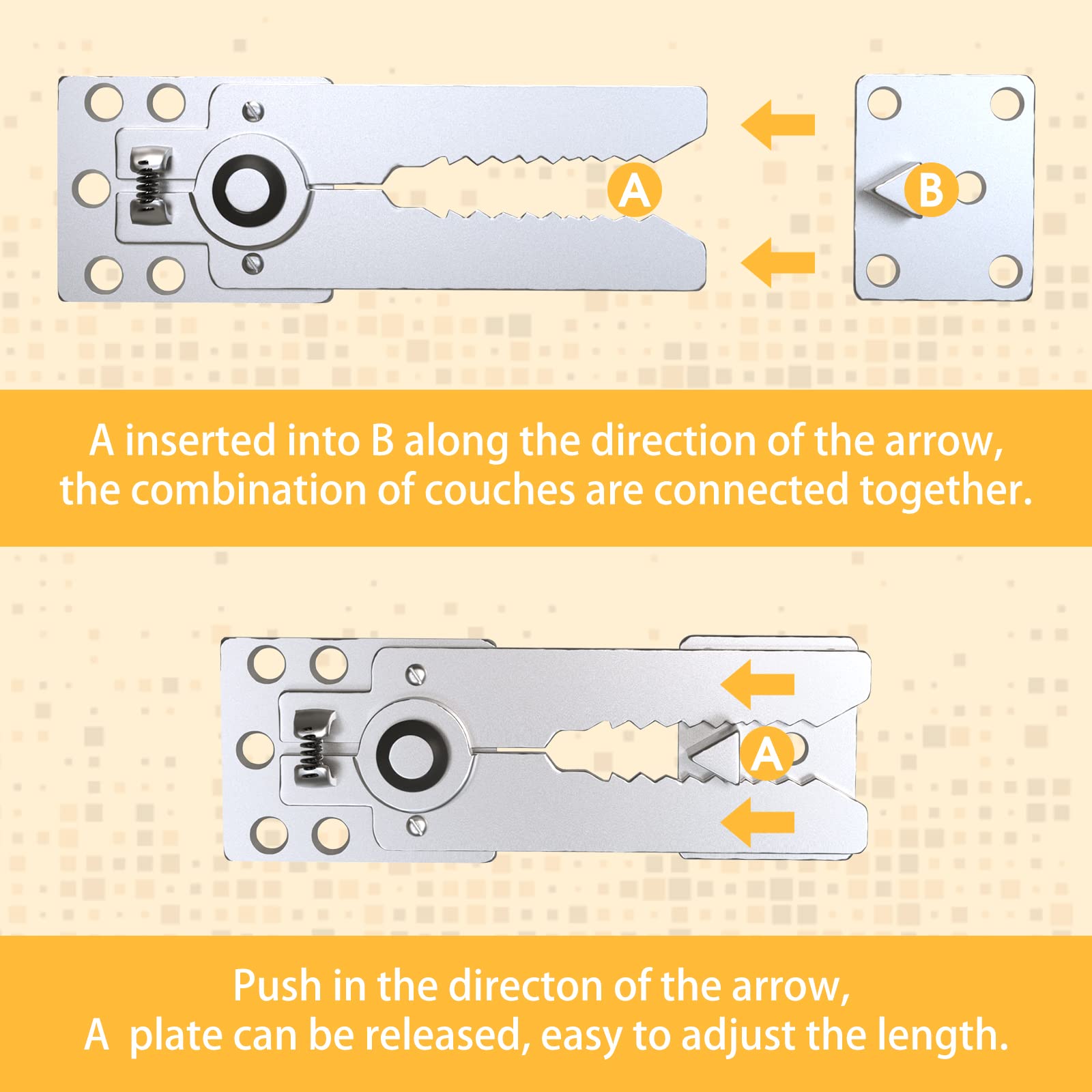 Snapklik.com : Sectional Couch Connectors For Sliding Sofas 2Pack Heavy ...