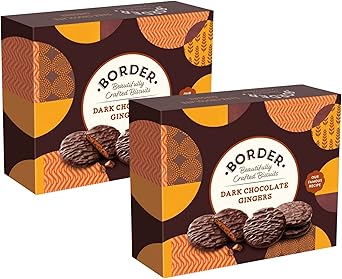 Border Biscuits - 2 Pack Dark Chocolate Gingers - Luxury Biscuits made ...