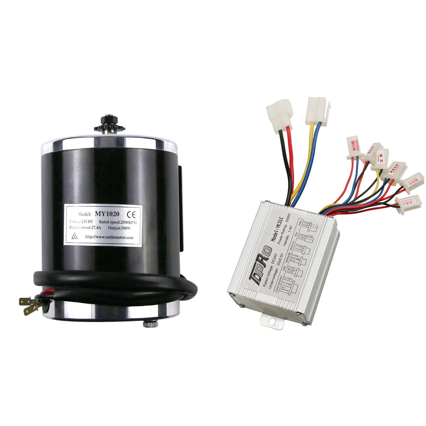 Scooter Motor Kit 24V 500W Brushless Motor Kit – Complete Electric ...