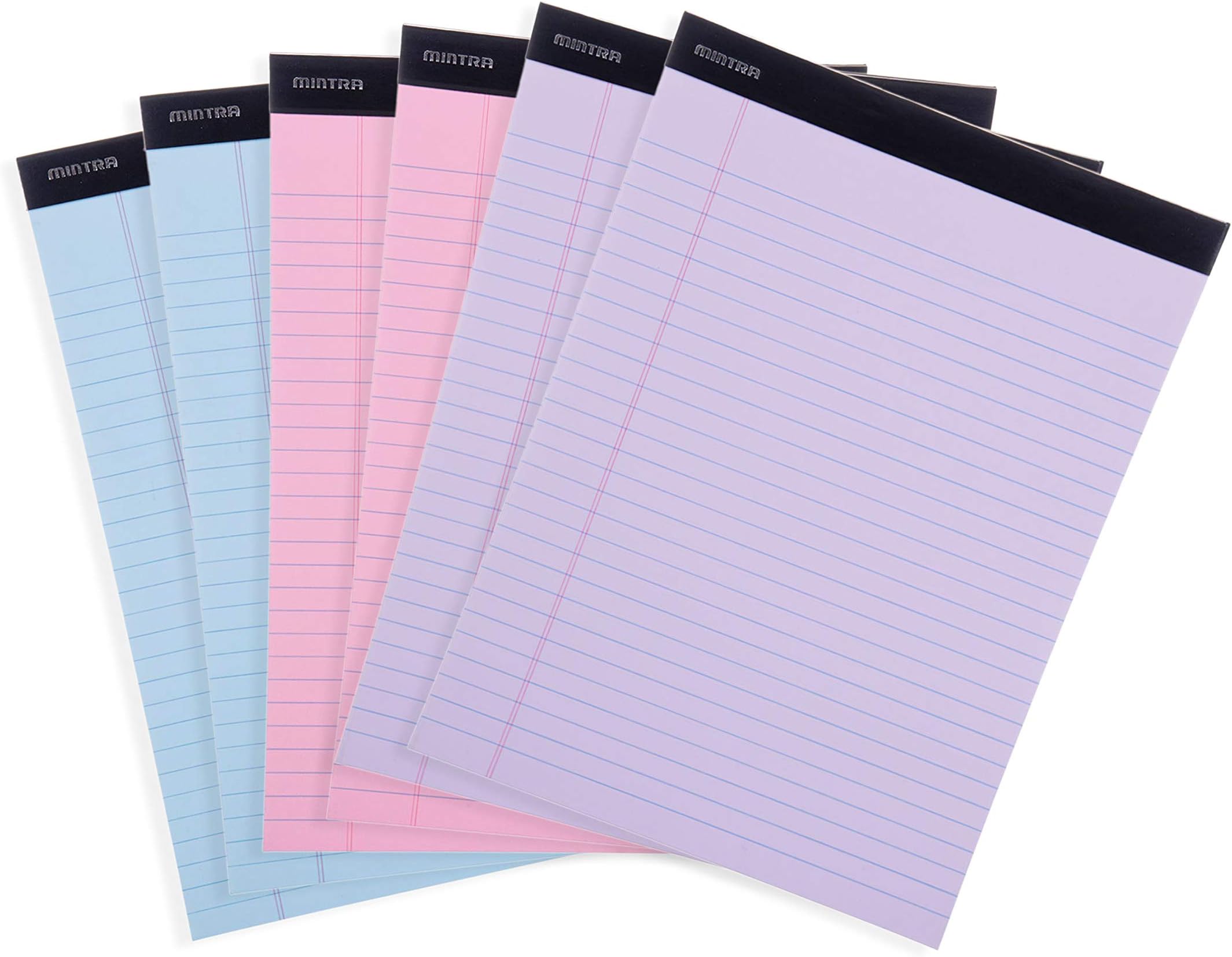 Amazon.com : Mintra Office Legal Pads - ((BASIC PASTEL 6pk, 8.5in x ...