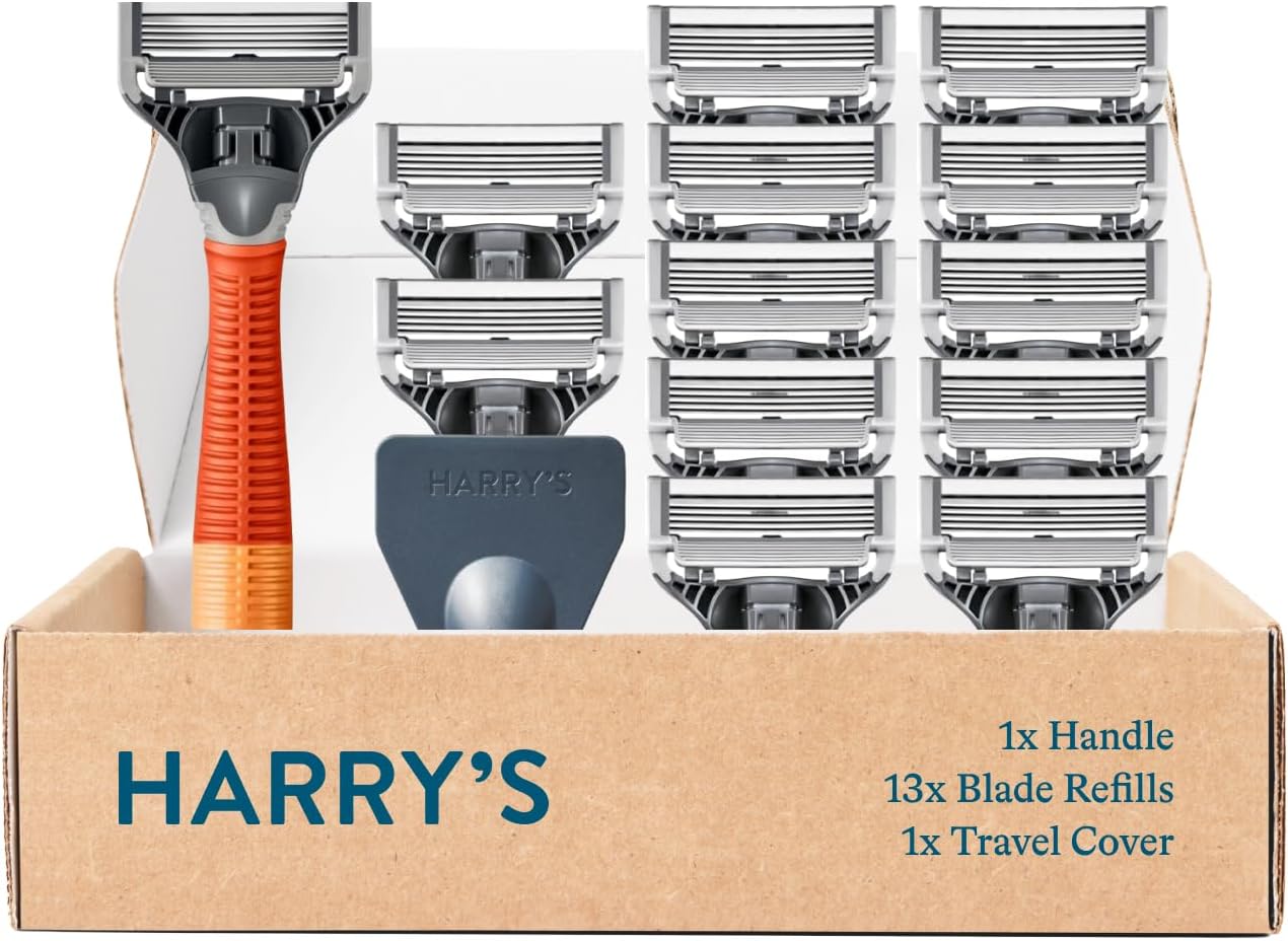 Harry's Razors for Men - Men's Razor + 13 Razor Blade Refills, 5 Blade ...