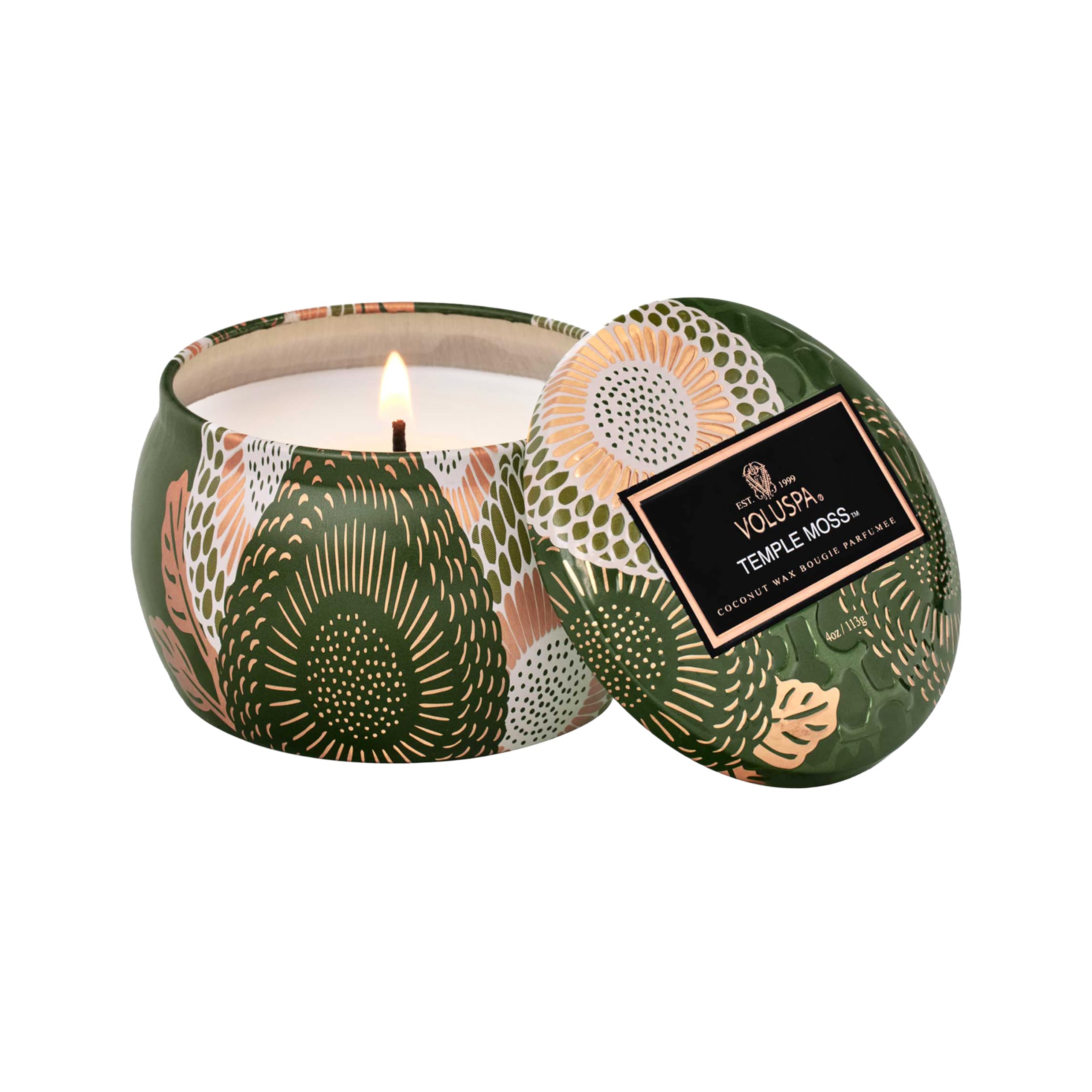 Amazon.com: Voluspa Temple Moss, Mini Tin Candle, 4 oz, 25 Hour Burn ...