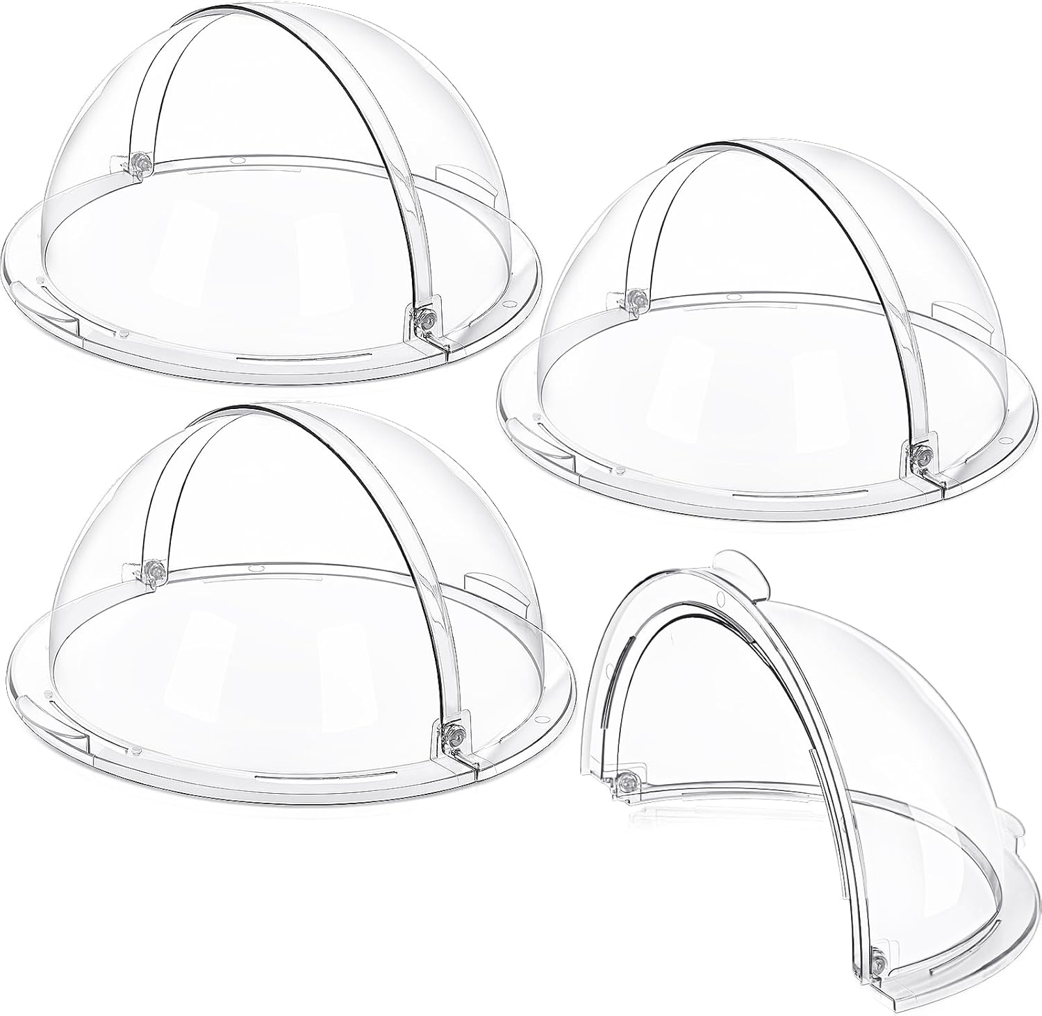 Amazon.com | Yungyan 4 Pack 16 Inch Clear Plastic Cake Cover Roll Top ...
