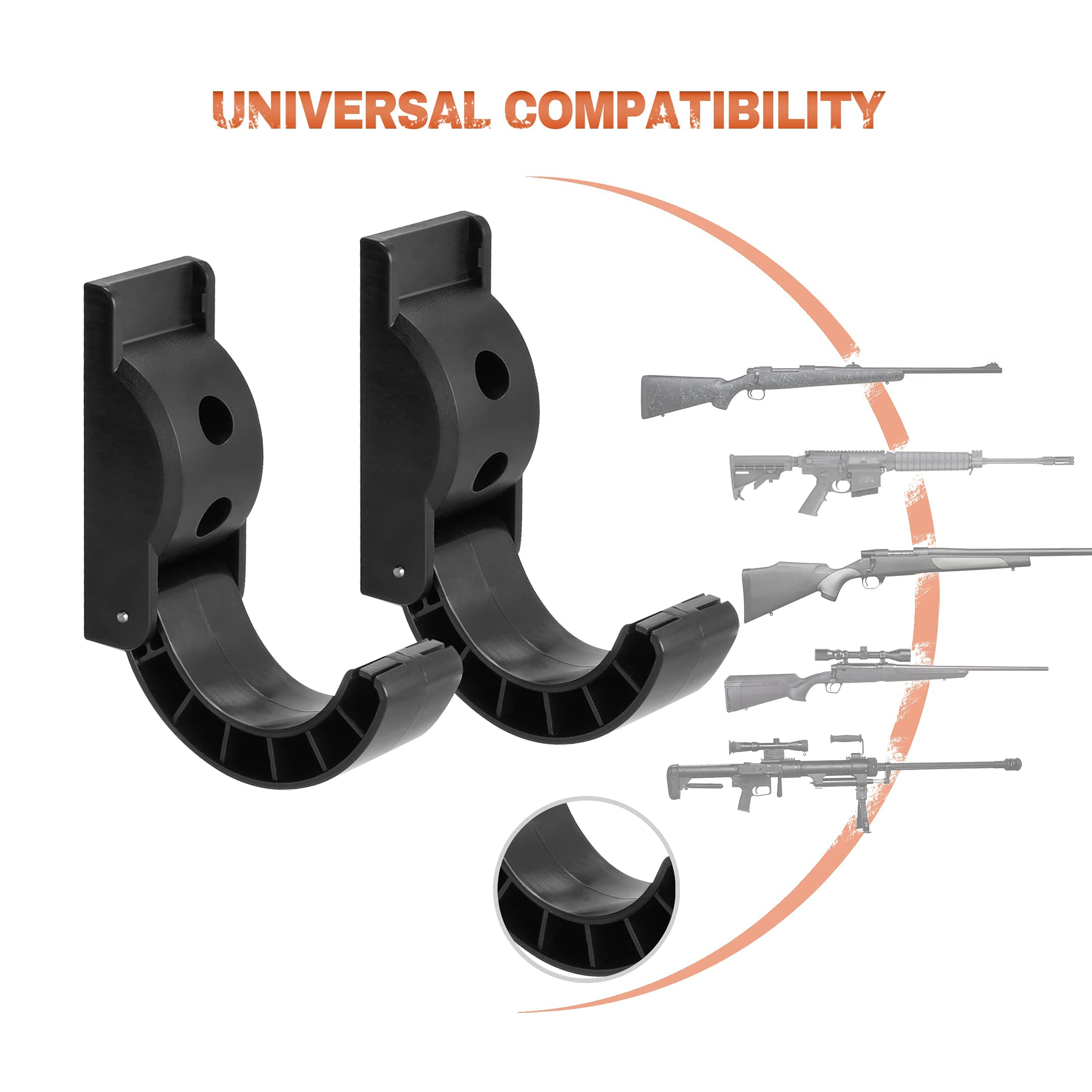 Adoreal Gun Rack Wall Mount, Folding Gun Racks, Gun Storage for Wall ...