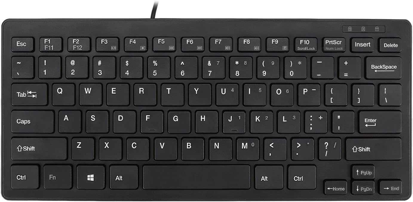 Amazon.com: Adesso Natural Ergonomic AKB-111UB SlimTouch Mini Keyboard ...