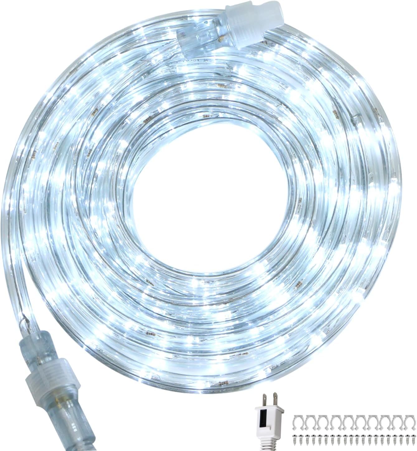 Amazon.com: FOEERS 16.4FT 150 LED Rope Lights,110V Flexible Rope Lights ...