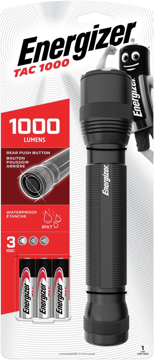 Energizer LED Tactical Torch with Batteries Included 1000 Lumens ...