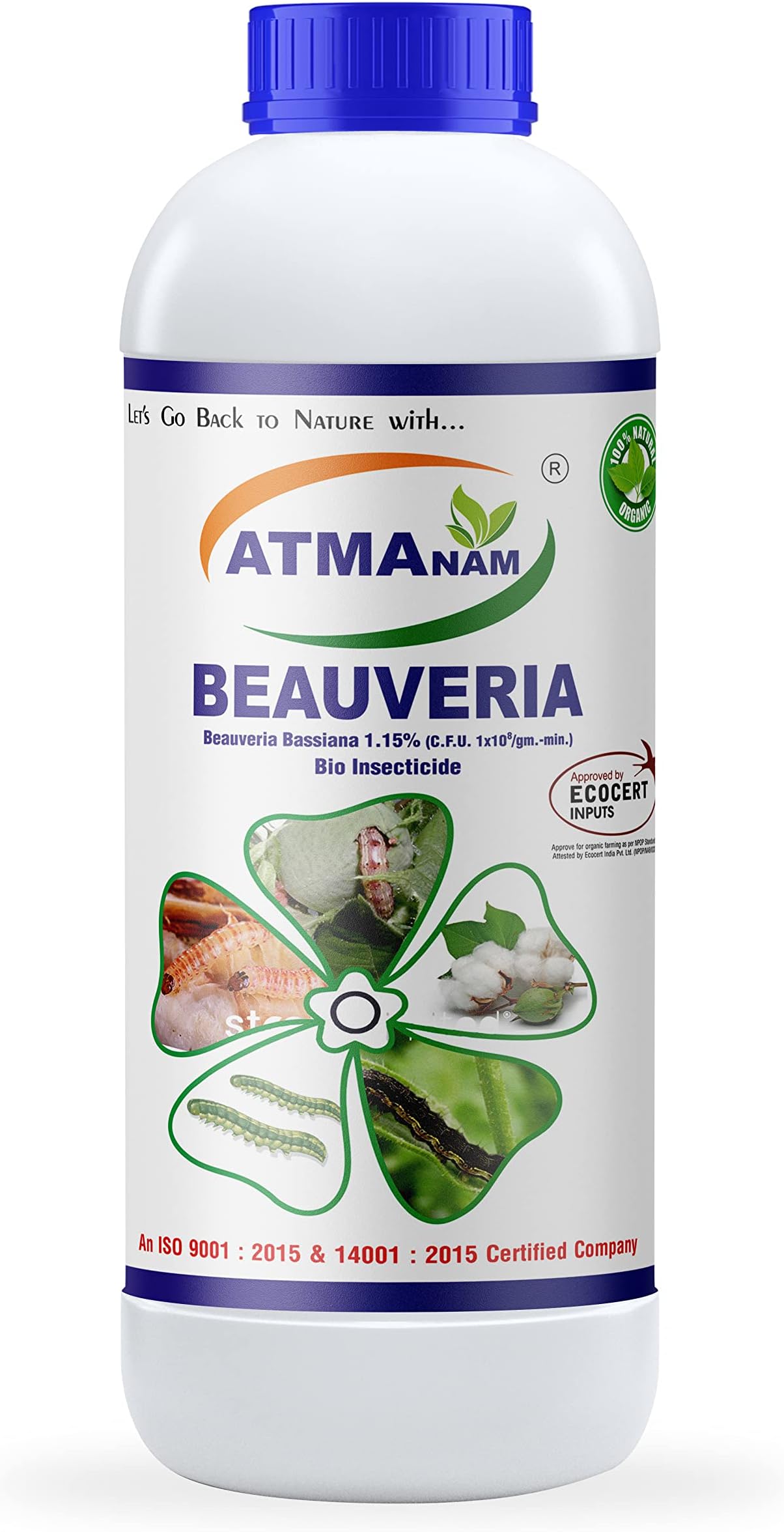 Atmanam Beauveria Bassiana (1x10^8 CFU/g) Bio Insecticide for Plants ...
