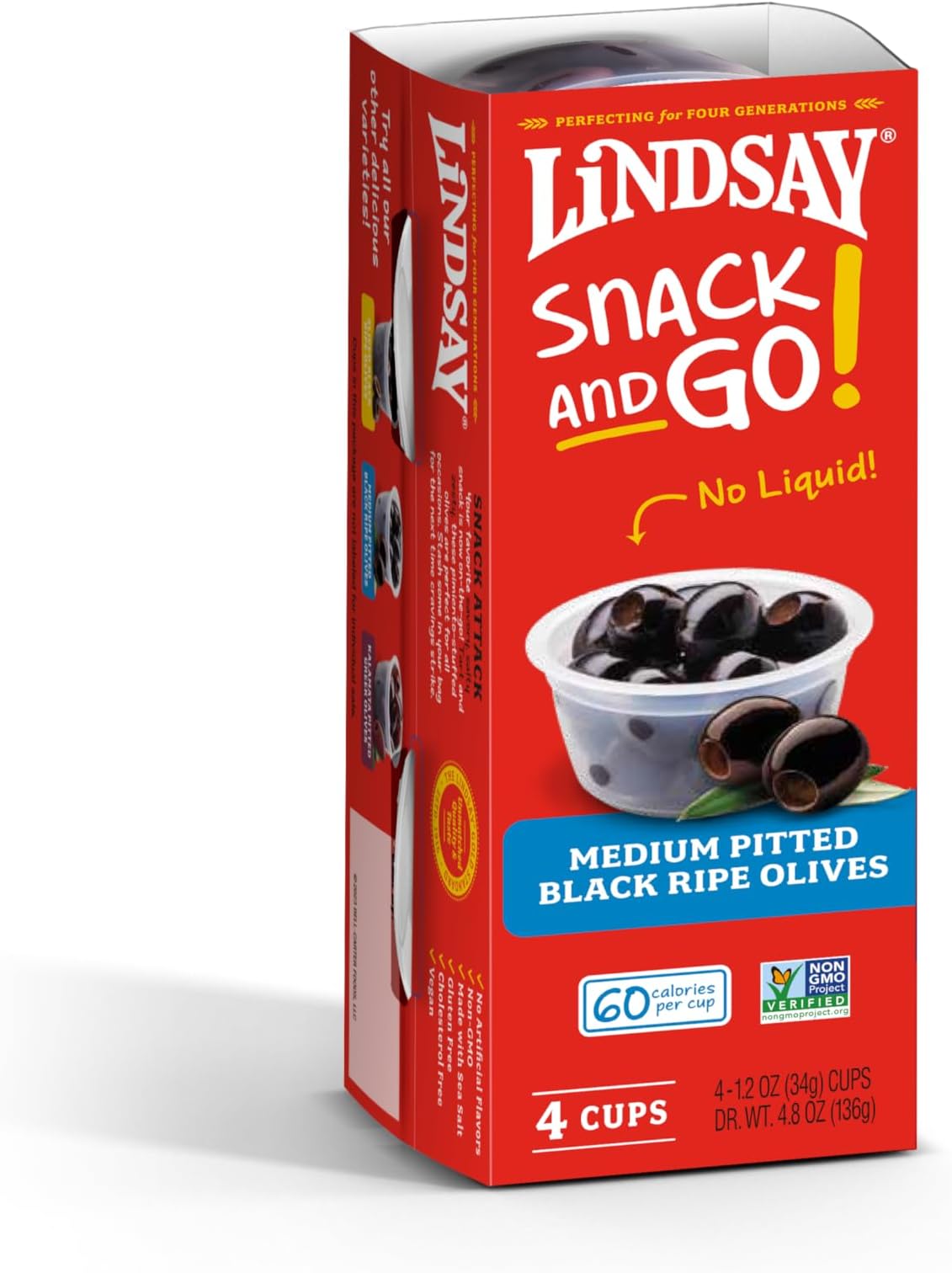 Amazon.com : LINDSAY Snack and Go! Medium Black Ripe Pitted Olives ...