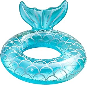 Amazon.com: Mermaid Swimming Rings Inflatable Pool Floats for Kids ...