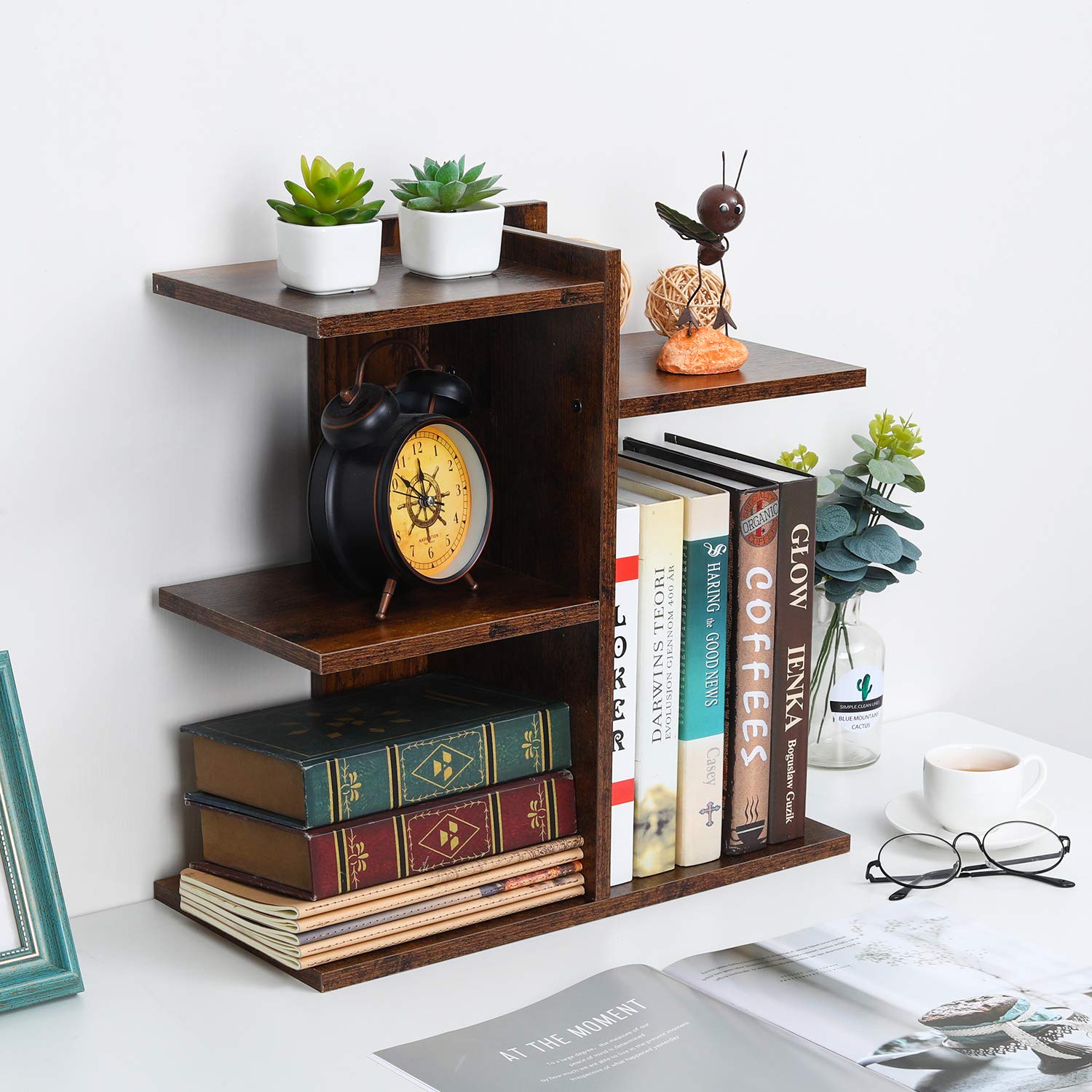 Snapklik.com : PAG Wood Desktop Shelf Small Bookshelf Desk Supplies ...