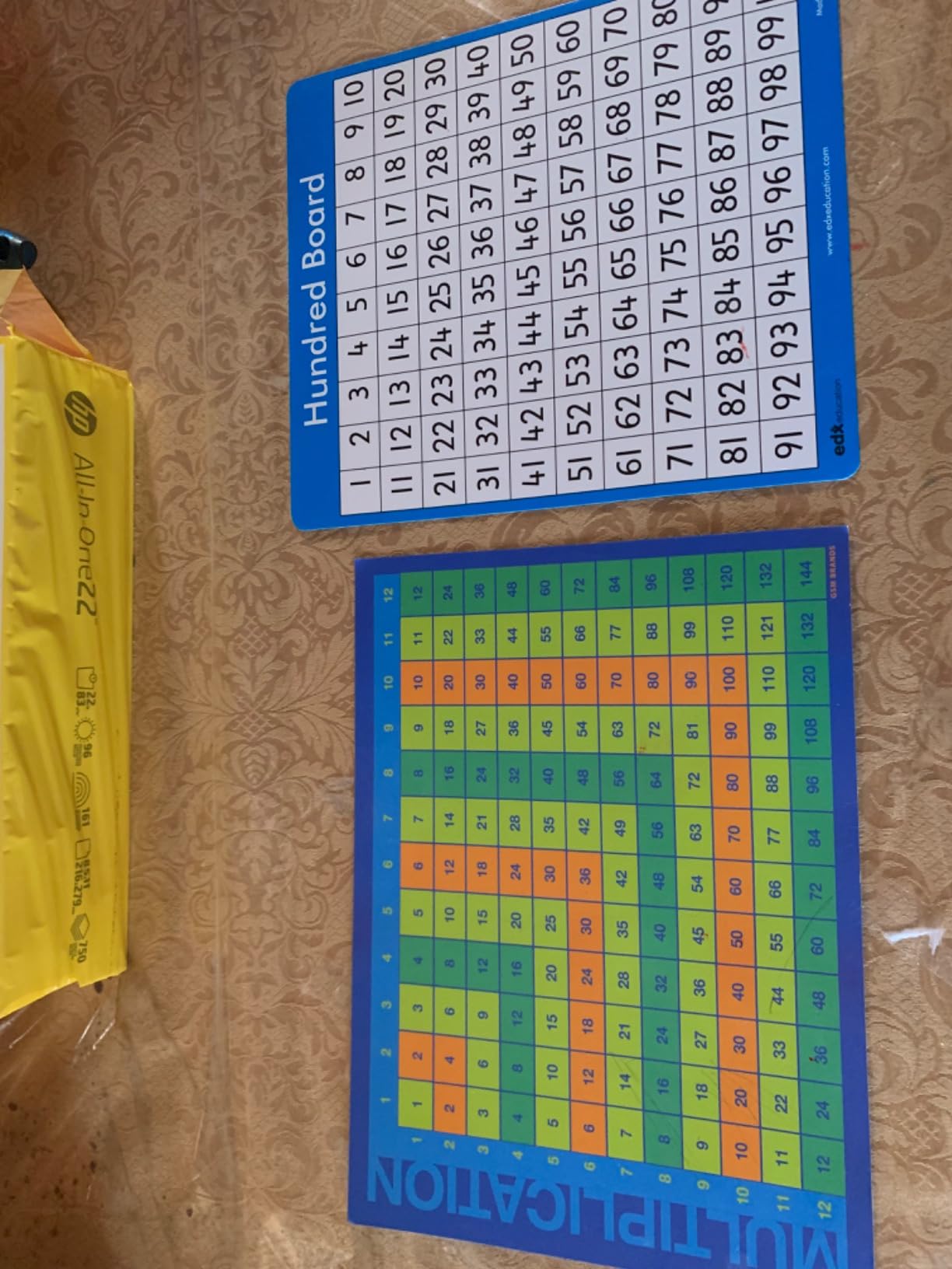 Amazon.com : Dry Erase Multiplication Board 9x12in Double Sided ...