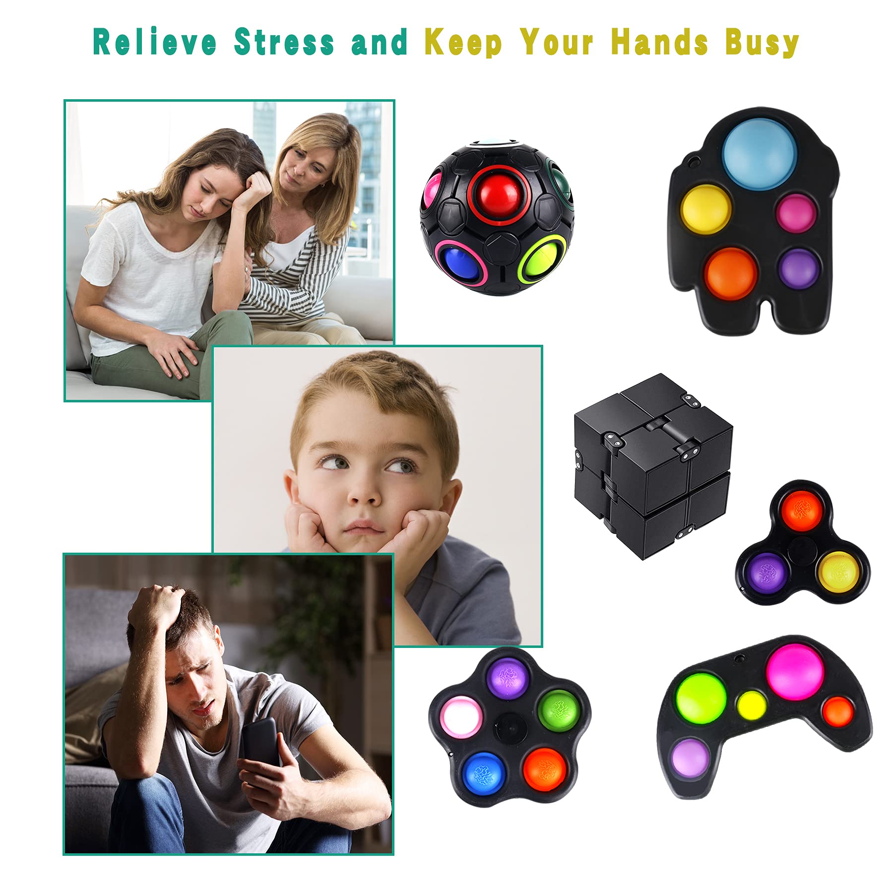 Buy Pop Sensory Fidgets Toys Packs it. Fidget Box Figits Bulk its ...